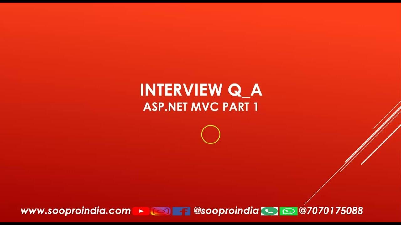 Interview Q & A ASP NET MVC PART 1 - YouTube