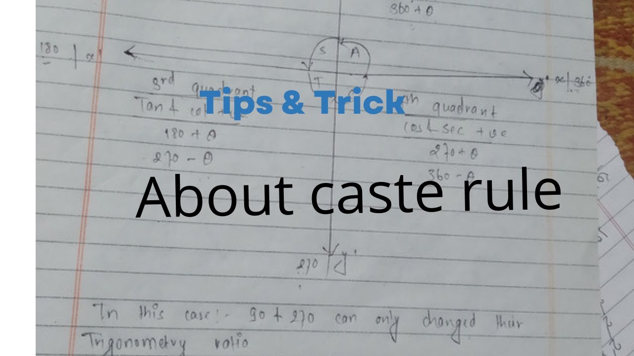 Cast rule of trigonometry | Easy trick about cast rule of trigonometry ...