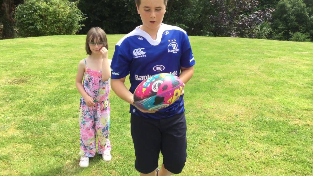 How to drop-kick a Rugby ball - YouTube