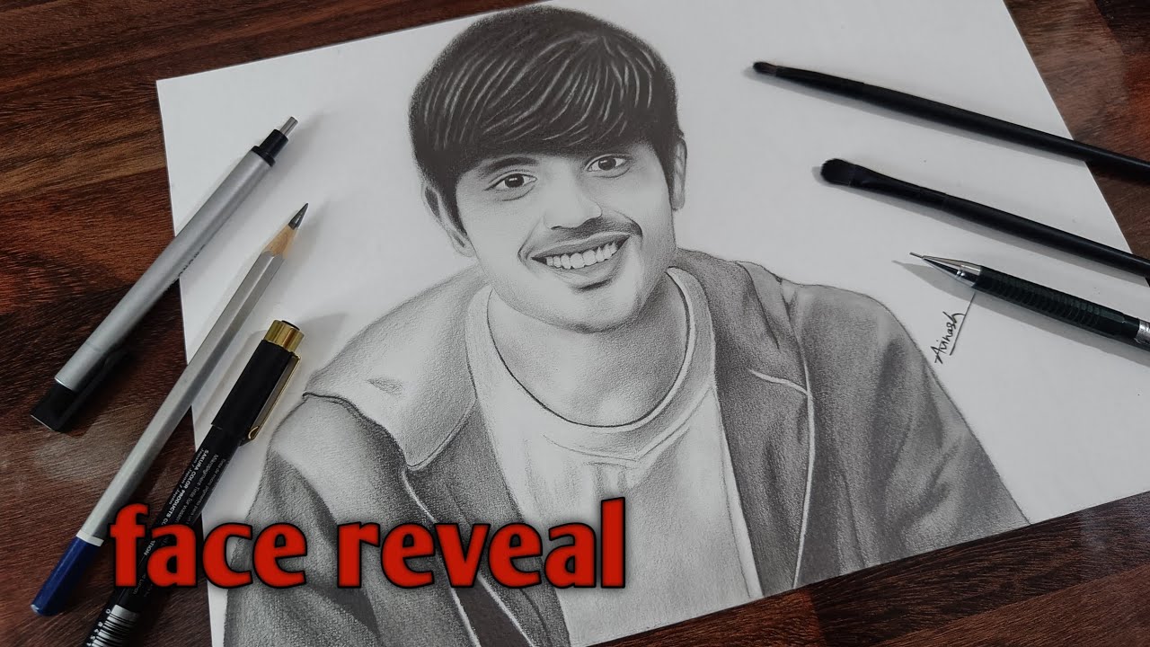 ajju bhai drawing || total gaming face sketch ||Ajju bhai face reveal # ...
