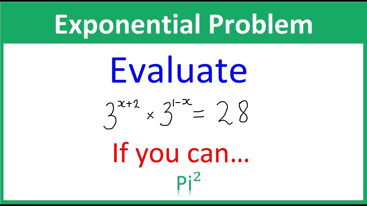 Try to evaluate this Exponential Equation - YouTube