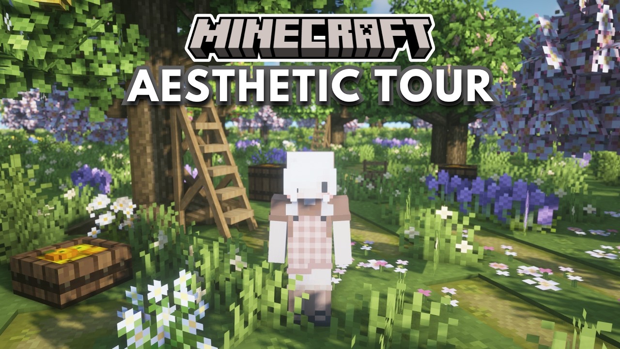 Aesthetic Minecraft World Tour 🍎🐝 (Mizuno's 16 Craft) - YouTube