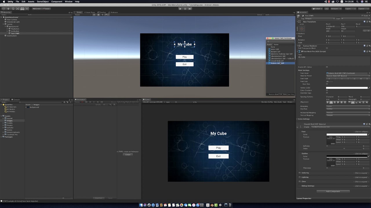 Tutorial 3 Membuat Main Menu - YouTube