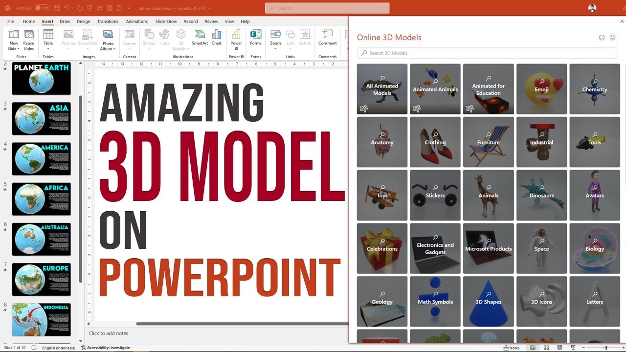 Cool PPT Slides with 3D Models in PowerPoint - YouTube
