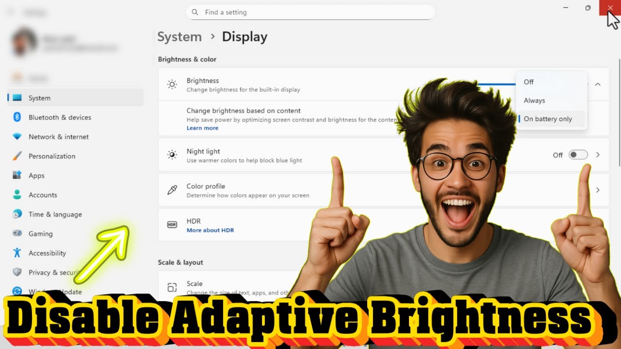 How To Turn Off Adaptive Brightness In Windows 11 | Full Control Guide ...