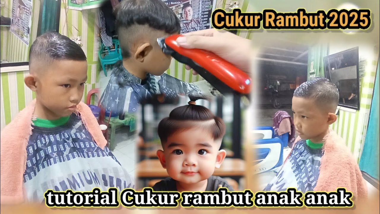 Tutorial pangkas rambut ! tutorial potongan rambut anak anak ! cara ...