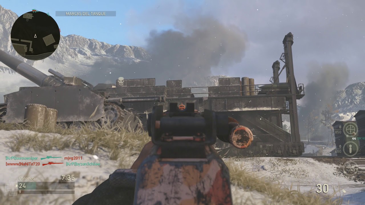 CALL OF DUTY-WW2 DUELO POR EQUIPOS-MAPA GUSTAV CANNON - YouTube