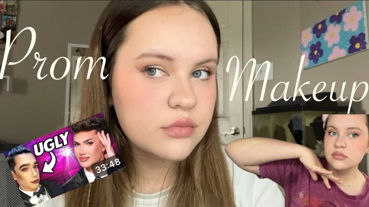 TRYING JAMES CHARLES PROM MAKEUP!! - YouTube