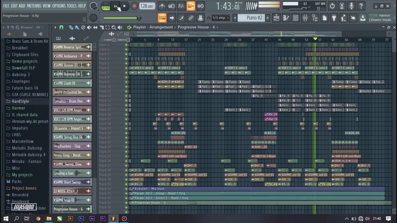 Simple Progressive House Fl - Studio [Stock plugin] - YouTube