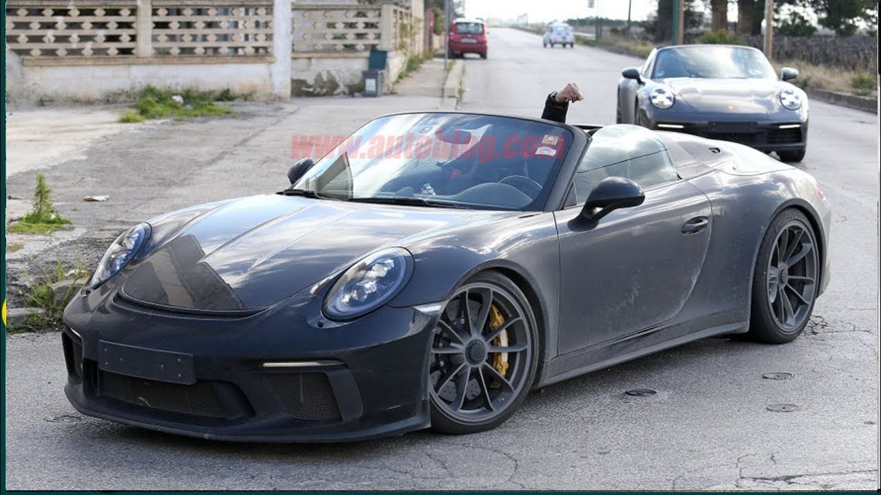 2020 Porsche 911 Speedster spied with an angry driver - YouTube