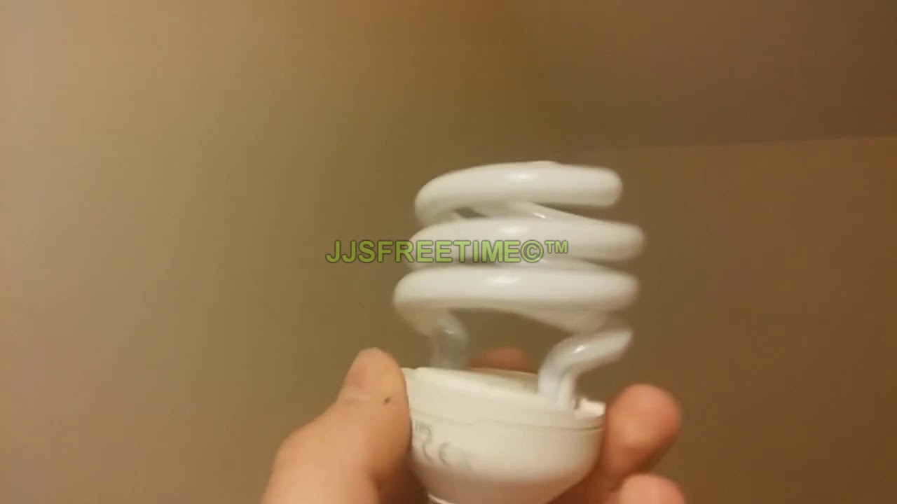 EOL of a philips 20w cfl bulb Upstairs - YouTube