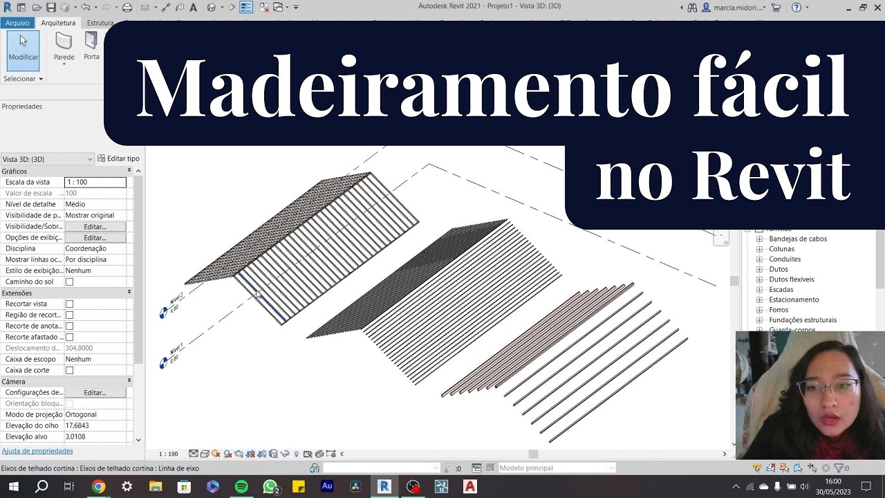 Terças, caibros e ripas no REVIT de maneira fácil! - YouTube