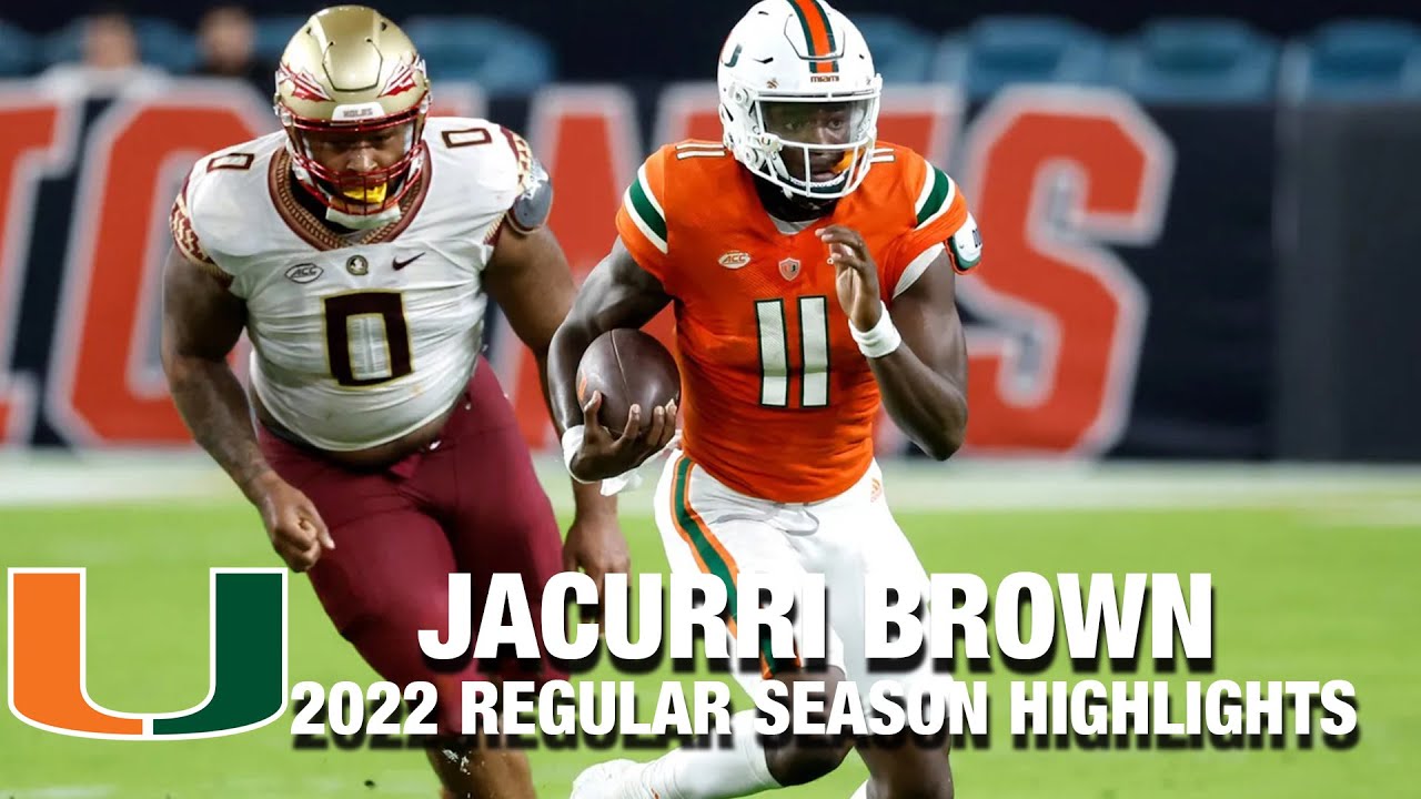 Jacurri Brown 2022 Regular Season Highlights | Miami QB - YouTube