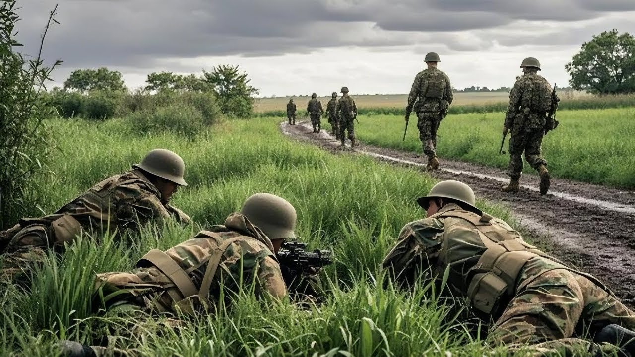 Russian troops crawled along the grass and successfully ambushed US ...