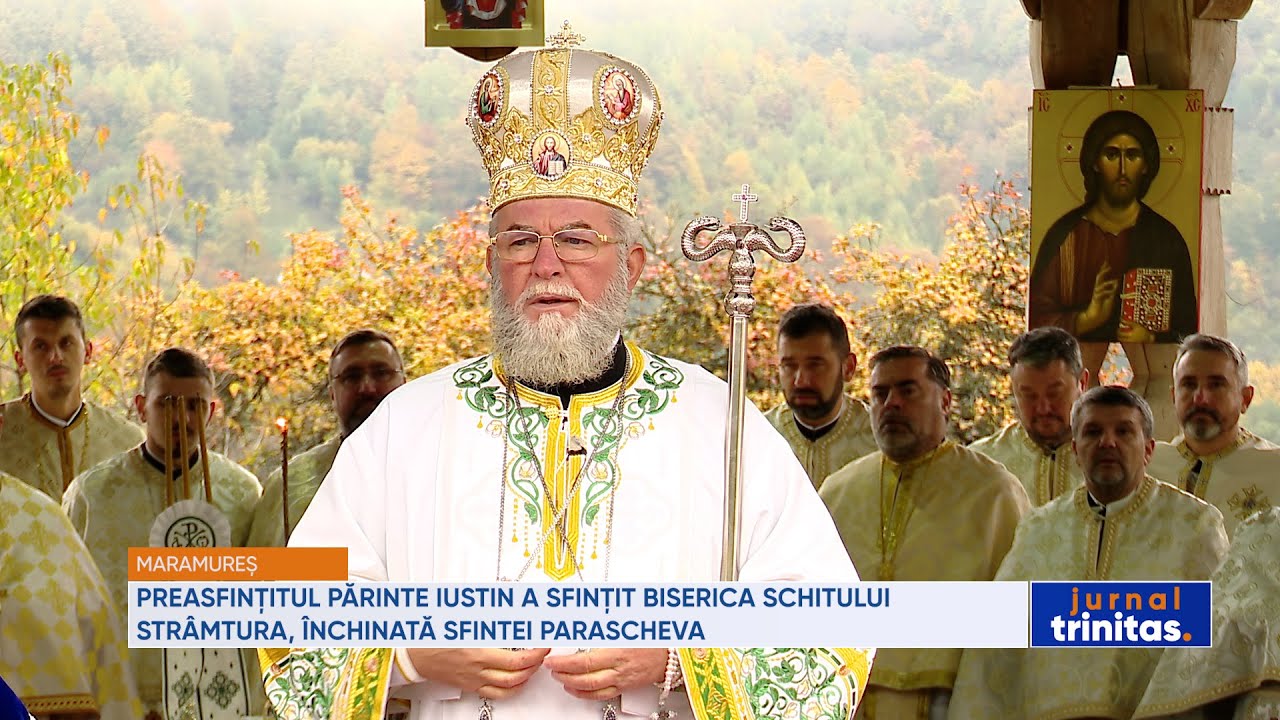 Preasfințitul Părinte Iustin a sfințit biserica Schitului Strâmtura ...