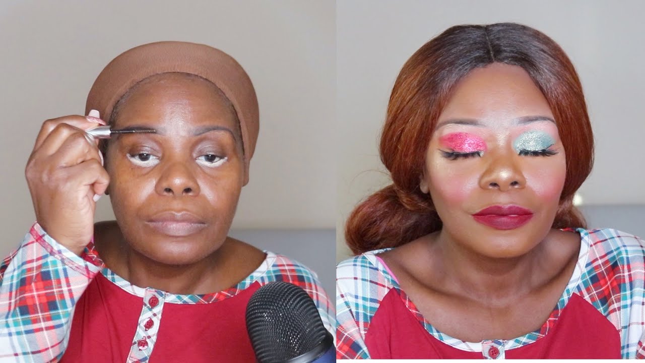 FUN PAJAMA HOLIDAY SLEEP OVER ASMR MAKEUP TUTORIAL - YouTube