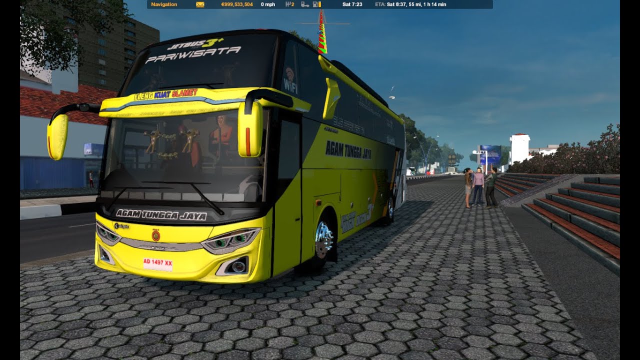 JELAJAH LINTAS SELATAN JAWA - LINTAS NAGREG BERSAMA BUS STJ ||ETS2 MOD ...