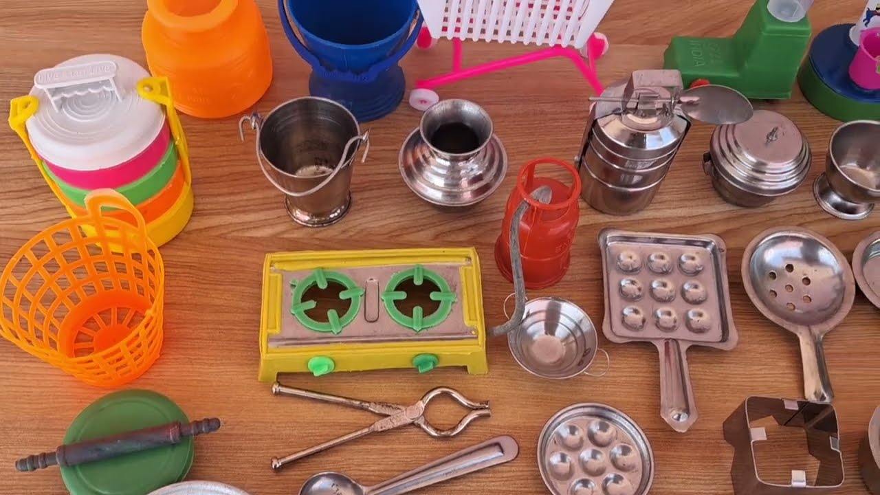 Miniature Unboxing kitchen set | mini kitchen set | 90's kids mini ...