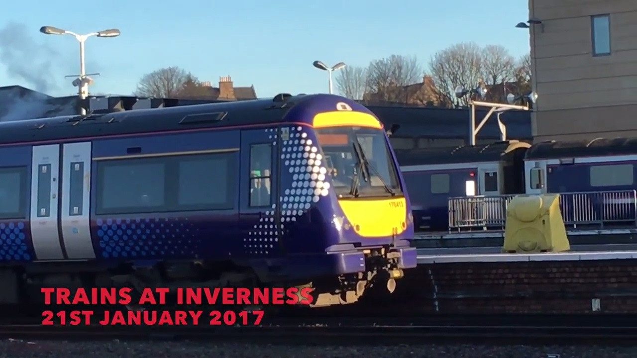 Trains at Inverness 21st January 2017 - YouTube