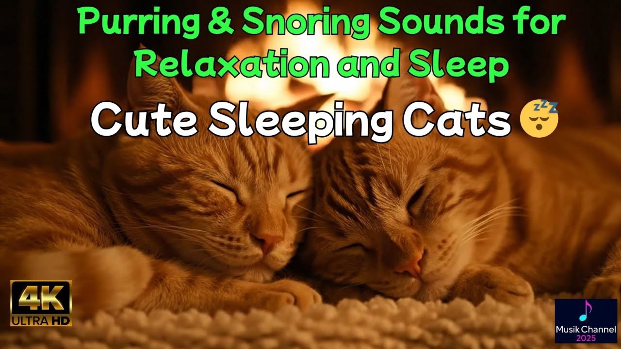 The BEST Sleep Aid Cute Cats Purring and Snoring for Relaxation - YouTube