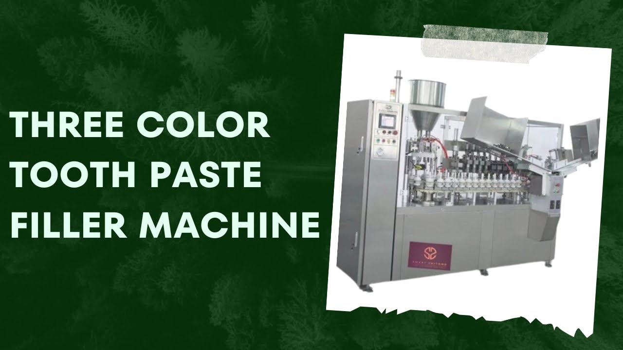three color toothpaste filler Run Up 150 tubes filling per minute - YouTube