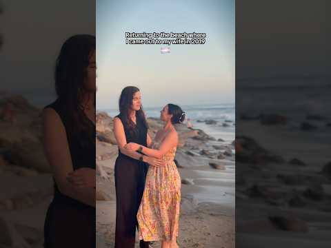 Returning to the beach where I came out to my wife￼ #loveislove #trans #lgbtq #wlw