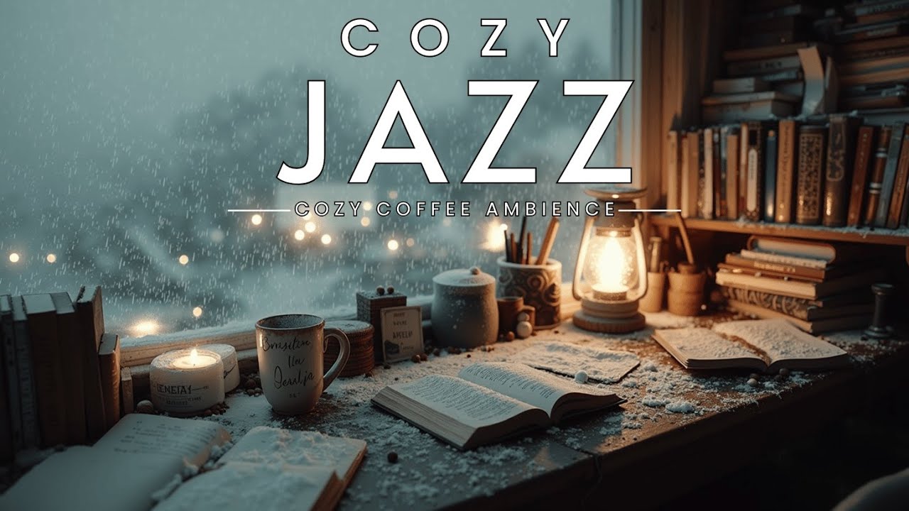 Smooth Jazz Instrumental for Winter Nights - Cozy Coffee Shop Ambience ...