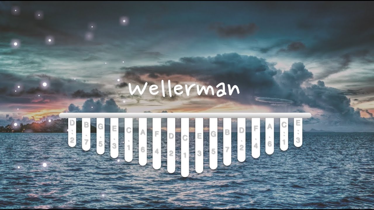 Kalimba tutorial [Wellerman] 칼림바 따라하기/ 시각 튜토리얼/ 리듬게임 - YouTube