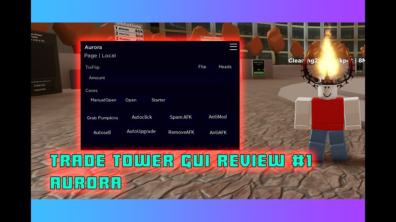 ROBLOX Trade Tower GUI Review - Aurora - YouTube
