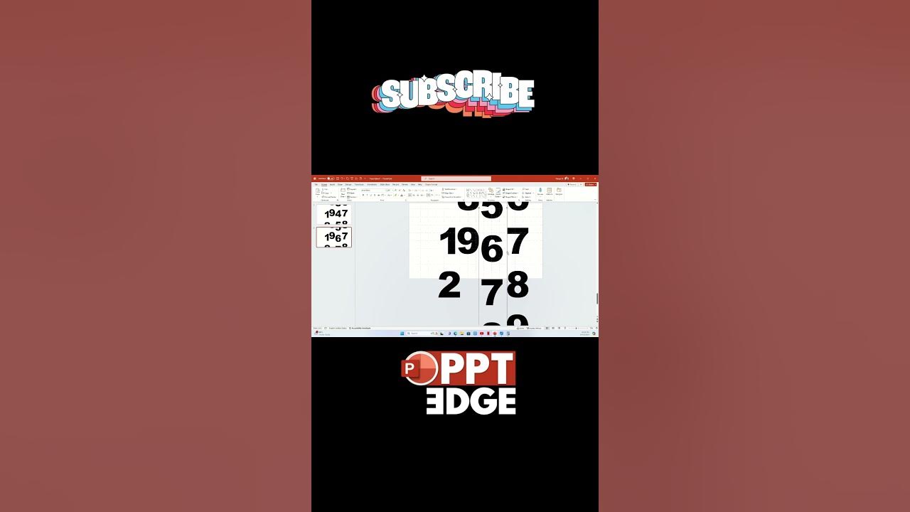 Scrolling numbers animation in PowerPoint | PPT EDGE - YouTube