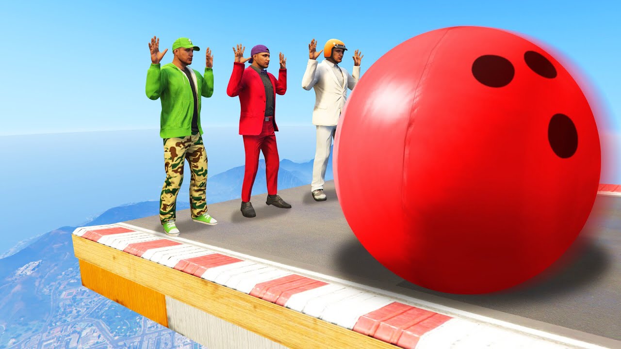 HIT THE HUMAN BOWLING PINS CHALLENGE! (GTA 5 Funny Moments) - YouTube
