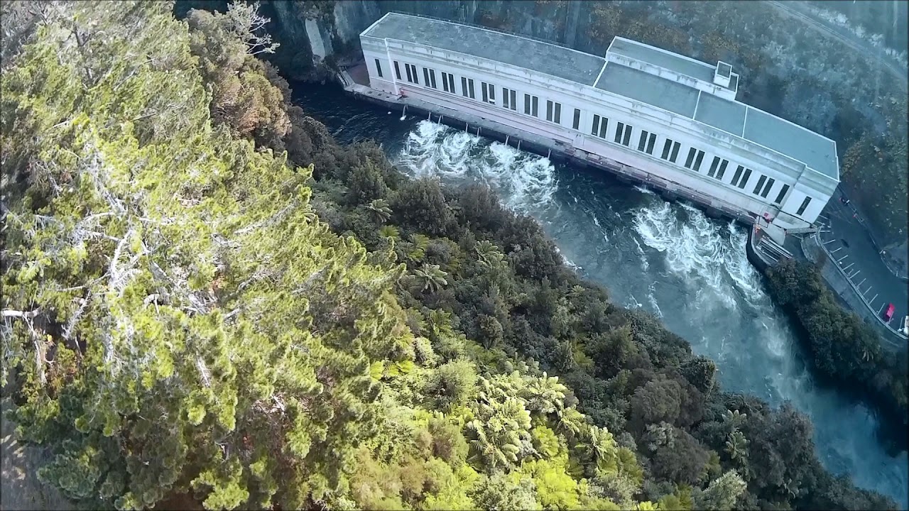 Arapuni suspension bridge and power station. - YouTube