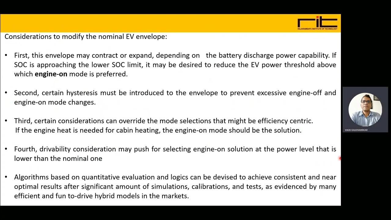 Electric Vehicles: Lecture 24 : Hybrid Powertrain Control - YouTube