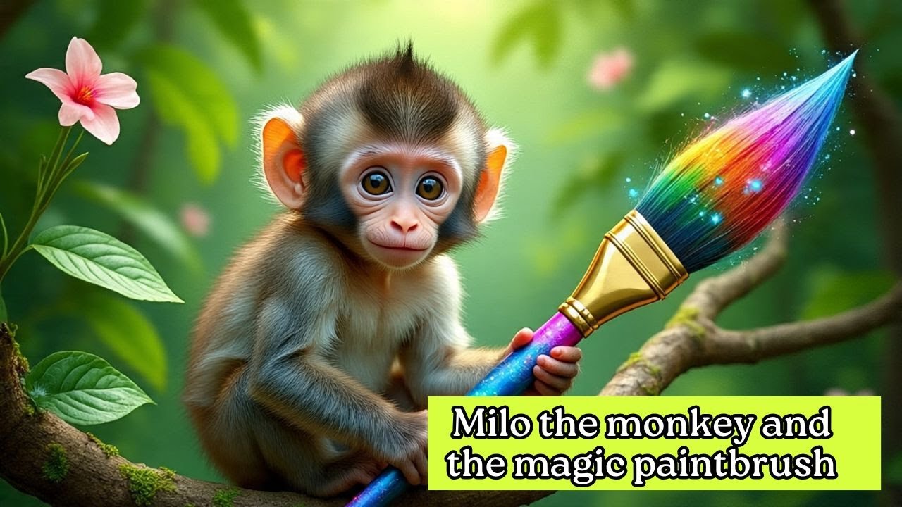 Monkey and the Magic Brush | Short story for kids| Learn English ...
