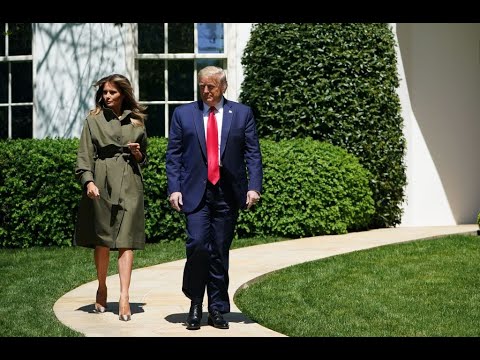 President Trump and the First Lady plant a tree in recognition of Earth ...
