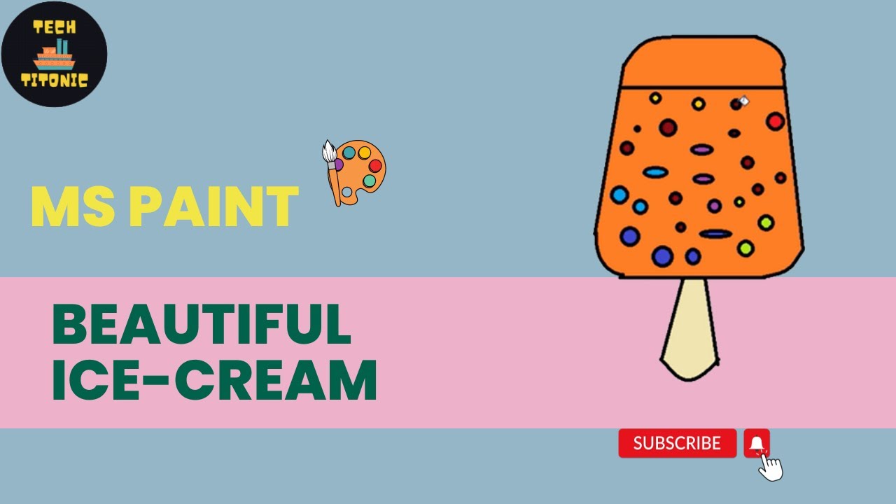 Making Ice-cream By Ms. Paint/ms paint drawing/ms painting/ms paint/Art ...