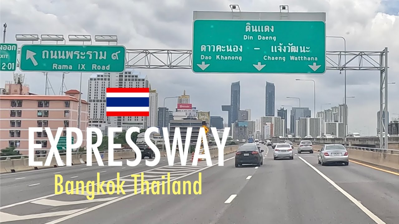 Bangkok Expressway, Thailand ถนนทางด่วนกรุงเทพประเทศไทย - YouTube