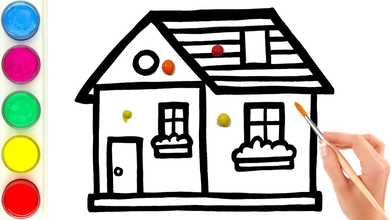 How To Draw A House 🏡: Step-by-Step Guide to Coloring a Beautiful Home ...