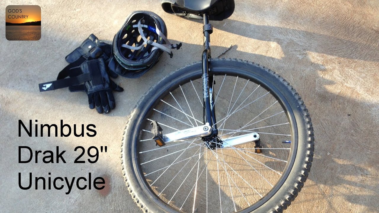 Nimbus Drak 29" Unicycle - 5 Different Ride Views - YouTube