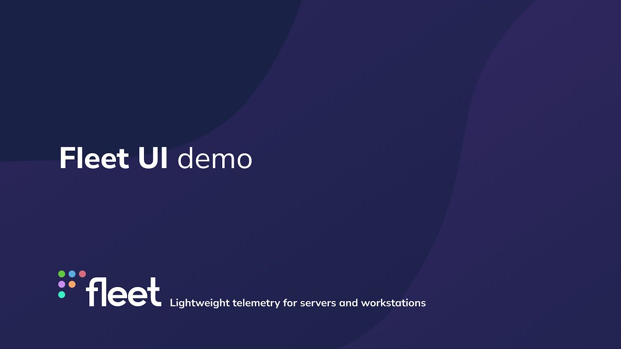 Fleet UI demo - YouTube