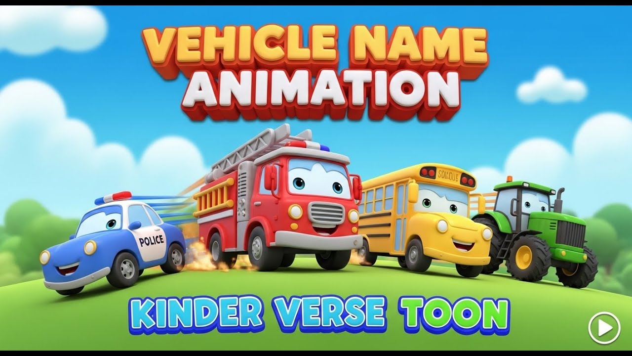 Vehicle Names for Kids 🚗|Transport Names for Kids 🚕 | Kids Cartoon ...