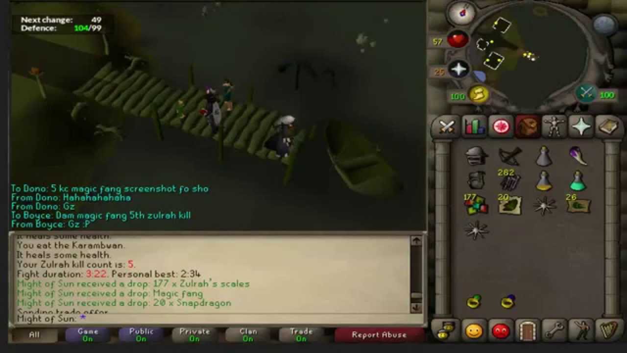 Magic fang Zulrah drop at 5 KC. - YouTube