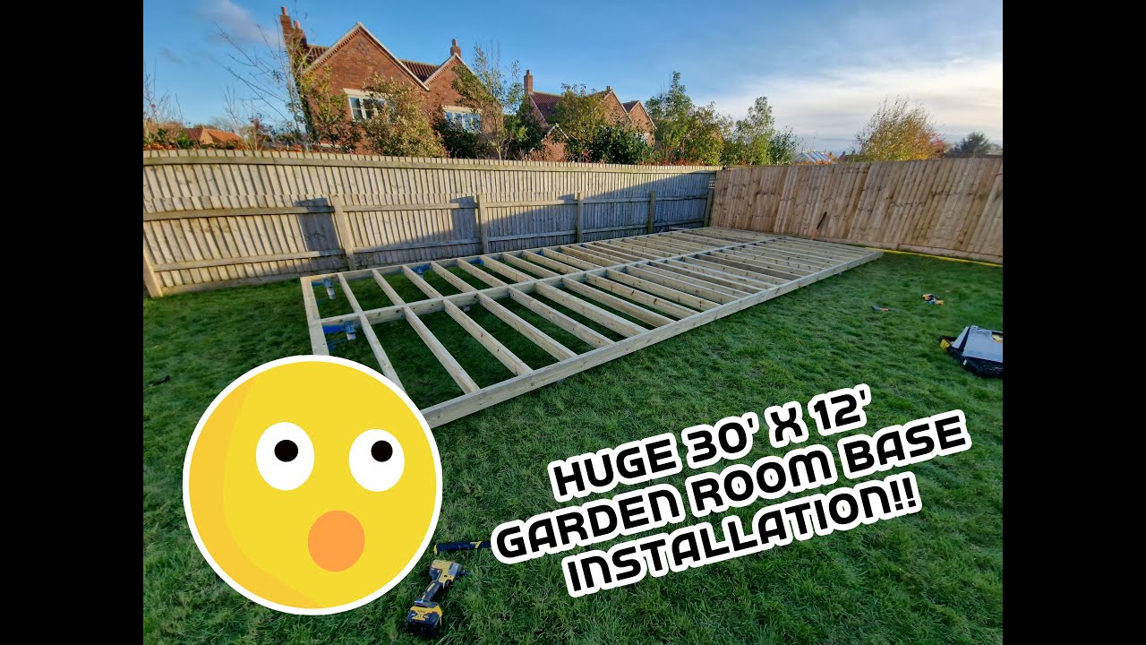 EcoStudio Garden Room Base Installation | 30' x 12' Garden Studio with ...