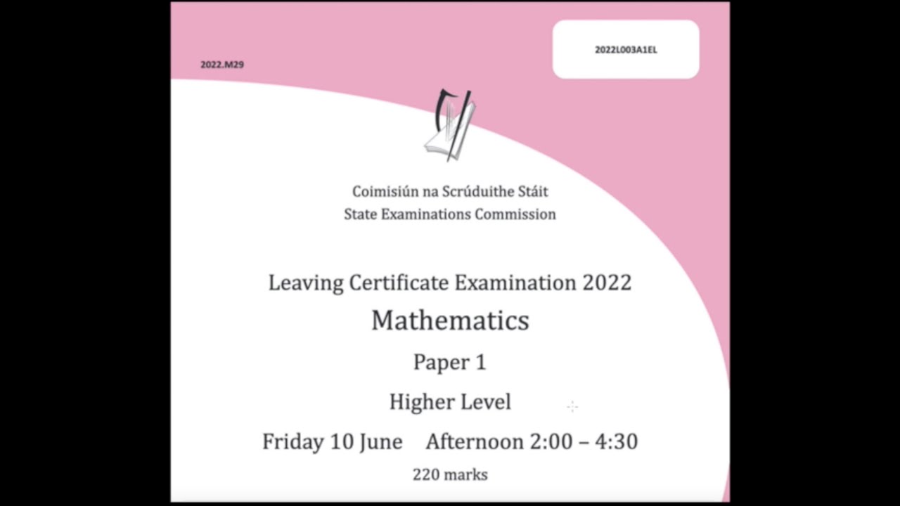 LC Maths HL P1 Section A 2022 - YouTube