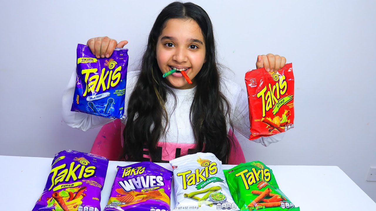 شفا جربت جميع انواع شبس تاكيز Addicted To Takis Youtube