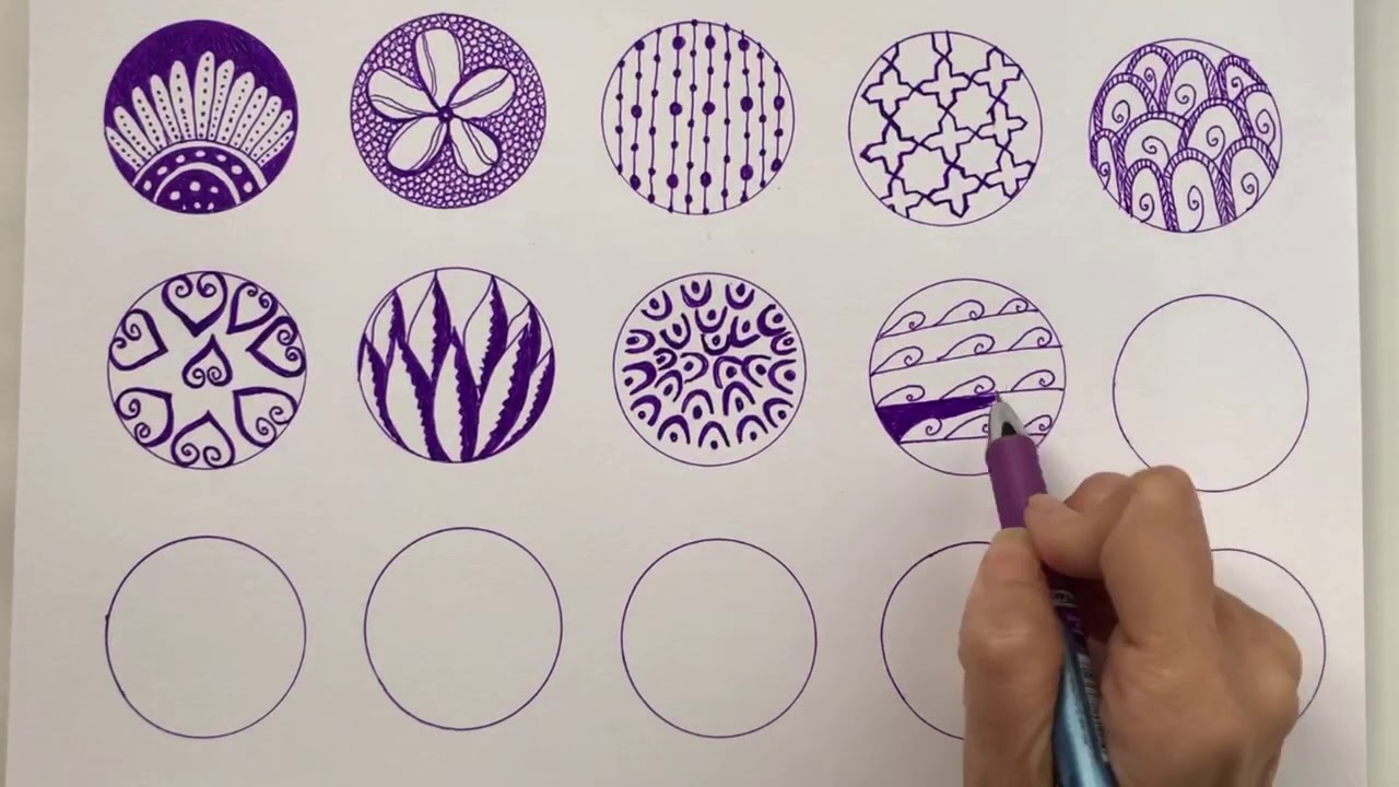 Vẽ 15 họa tiết Zentangle - 15 Zentangle patterns ( part 2)/ Zentangle ...