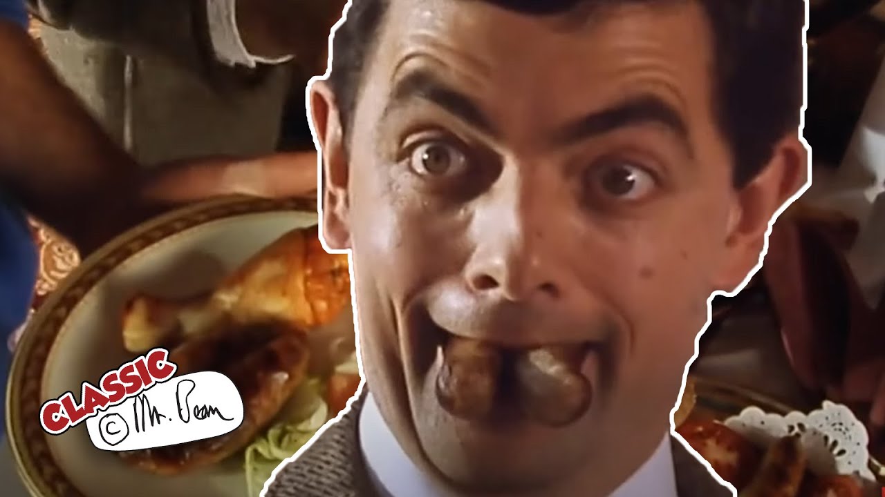 Piling the Plate as High as You Can | Mr Bean Funny Clips | Classic Mr ...