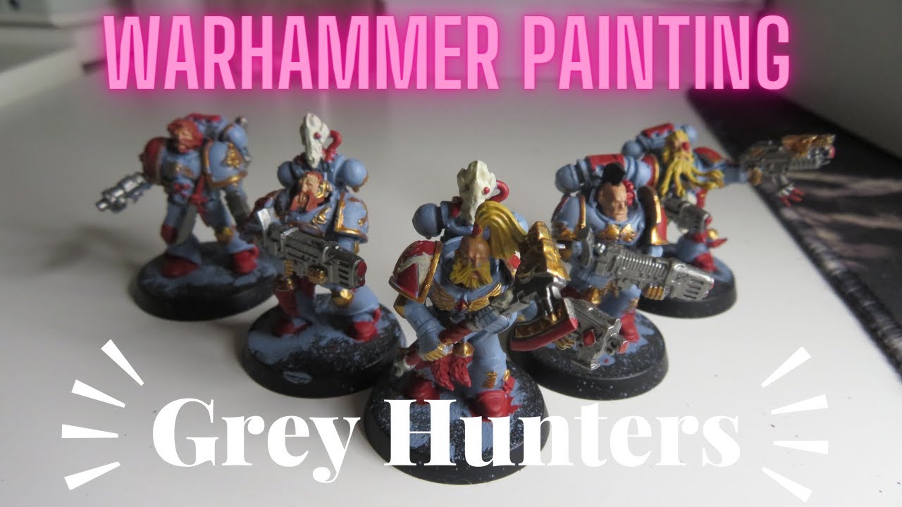 Warhammer Painting (Grey Hunters Part 1) - YouTube