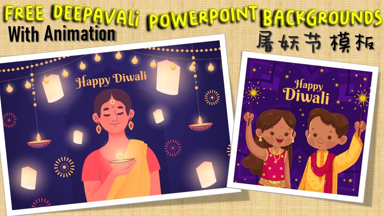Deepavali/Diwali PowerPoint Design Animated background template FREE ...