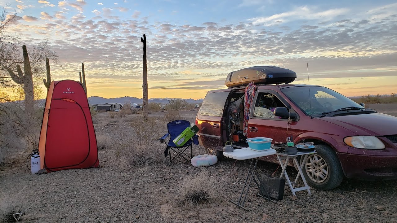 DITL Minivan Boondocking In The Desert | How I do dishes and joining a ...